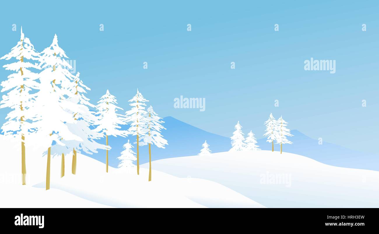 White Christmas forest Stock Vector Image & Art - Alamy