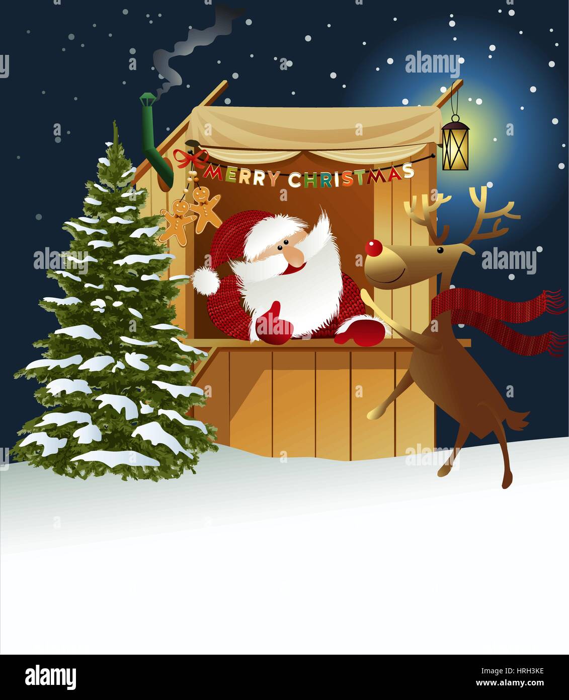 Santa claus stall Stock Vector Images - Alamy