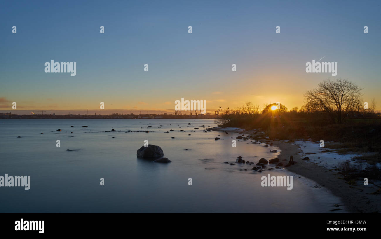 Beautiful long exposure landscape Stock Photo - Alamy