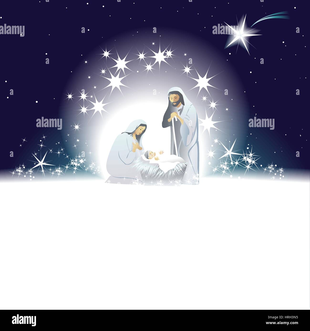 Nativity scene with Holy Family Stock Vector Image & Art - Alamy
