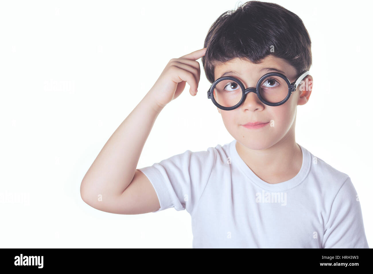 Child thinking concept for confusion Stock Photo - Alamy