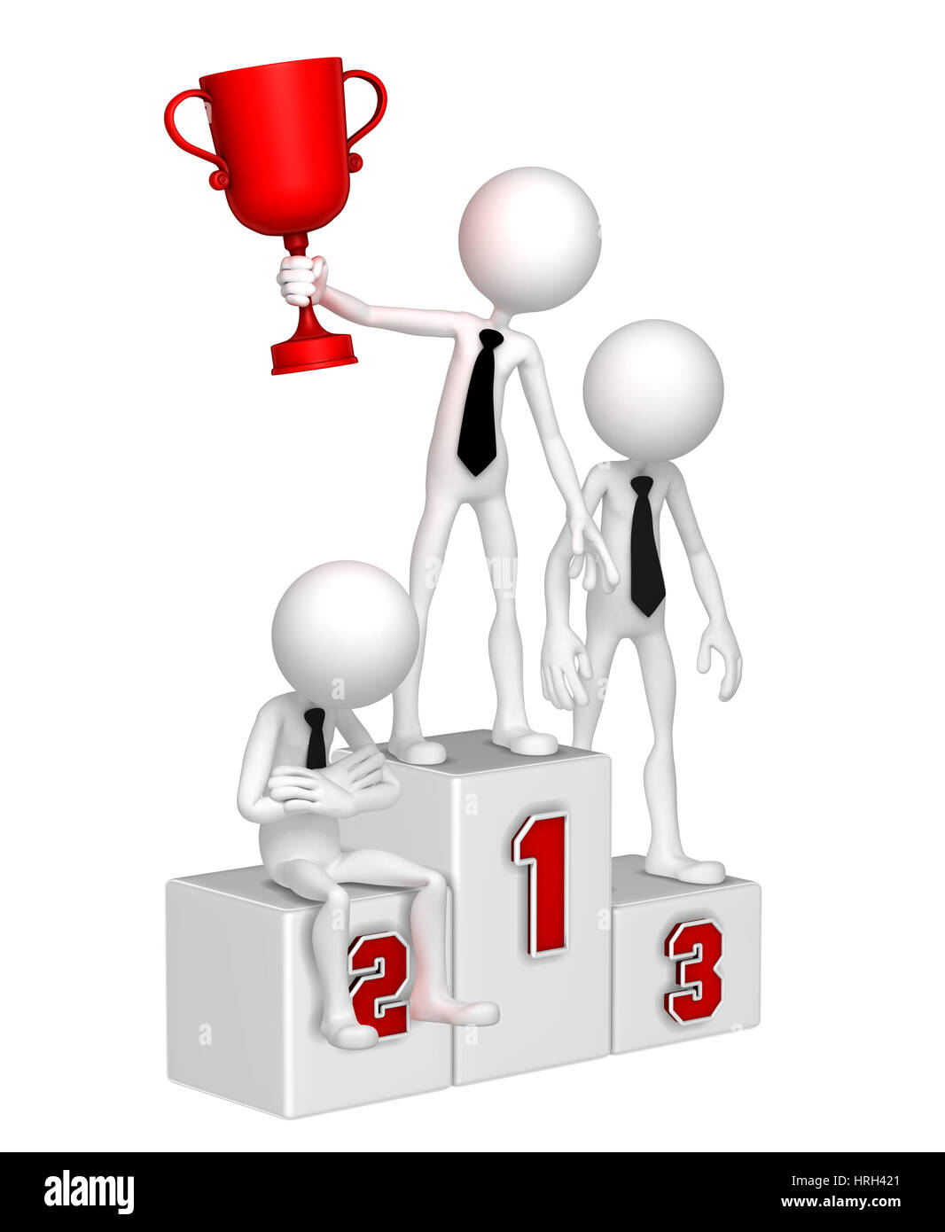 Business people on the podium. Conceptual business illustration ...