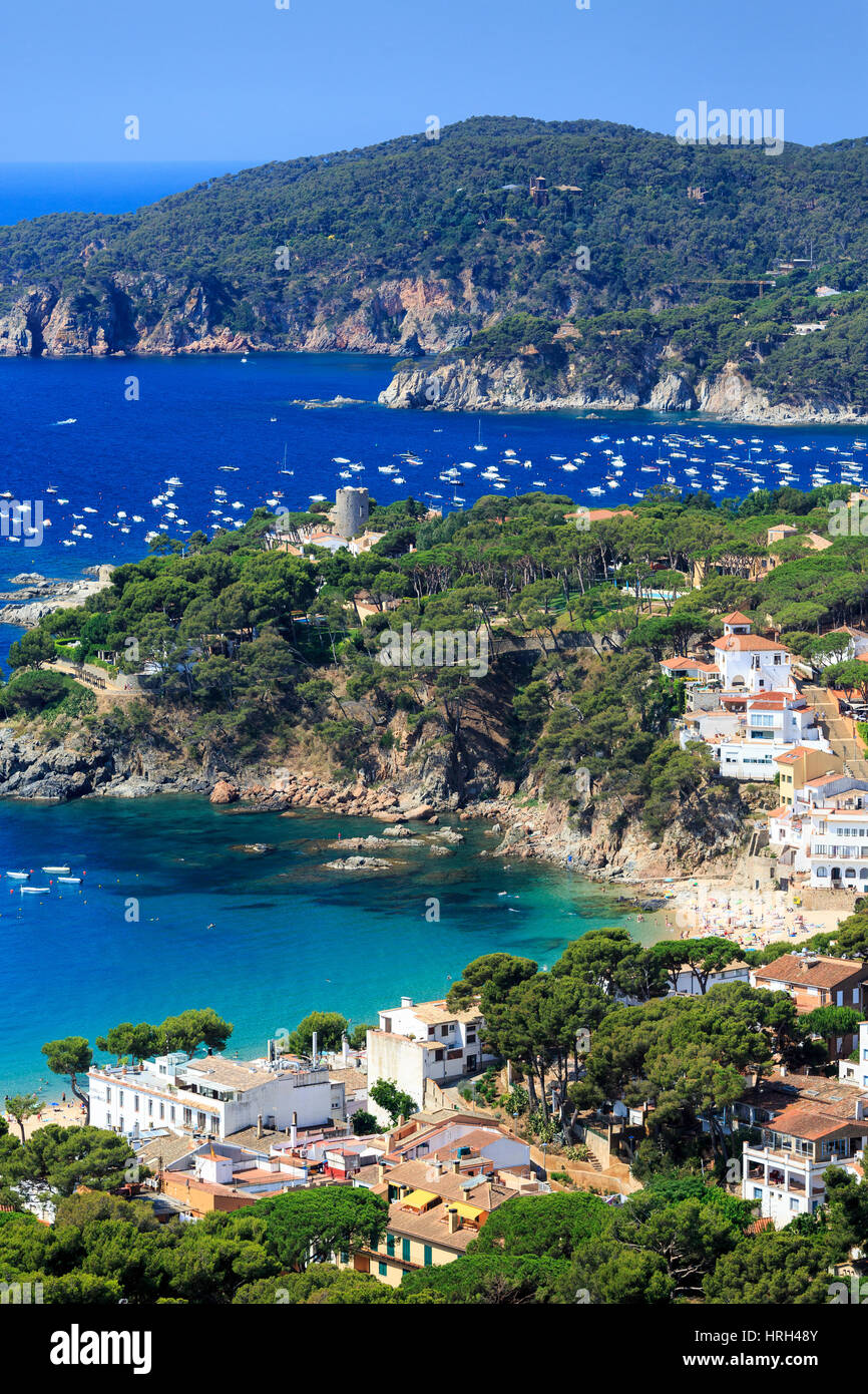 View town beach llafranc costa hi-res stock photography and images - Alamy