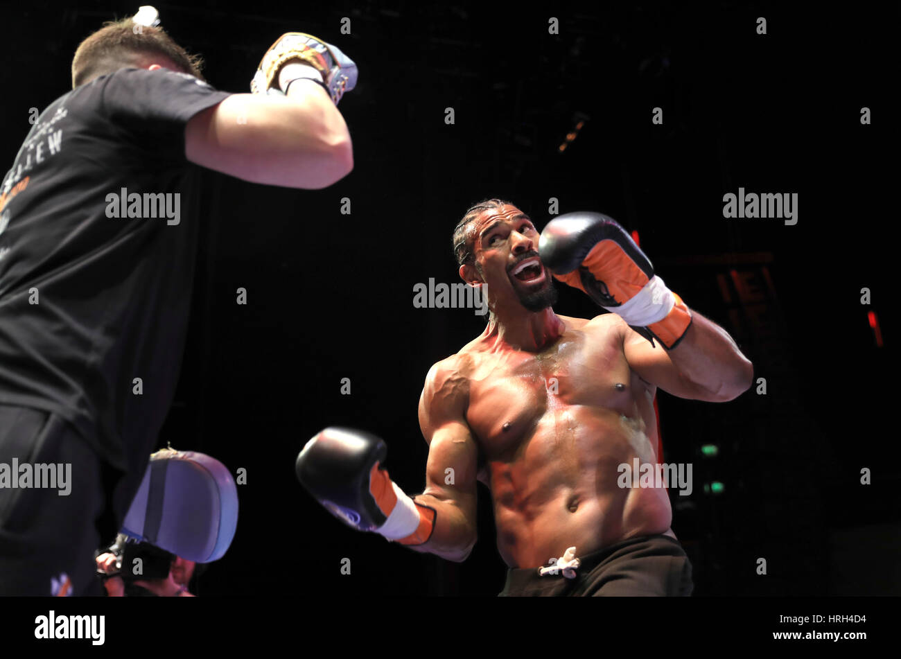 David Haye during the workout at the Indigo 02, London Stock Photo - Alamy