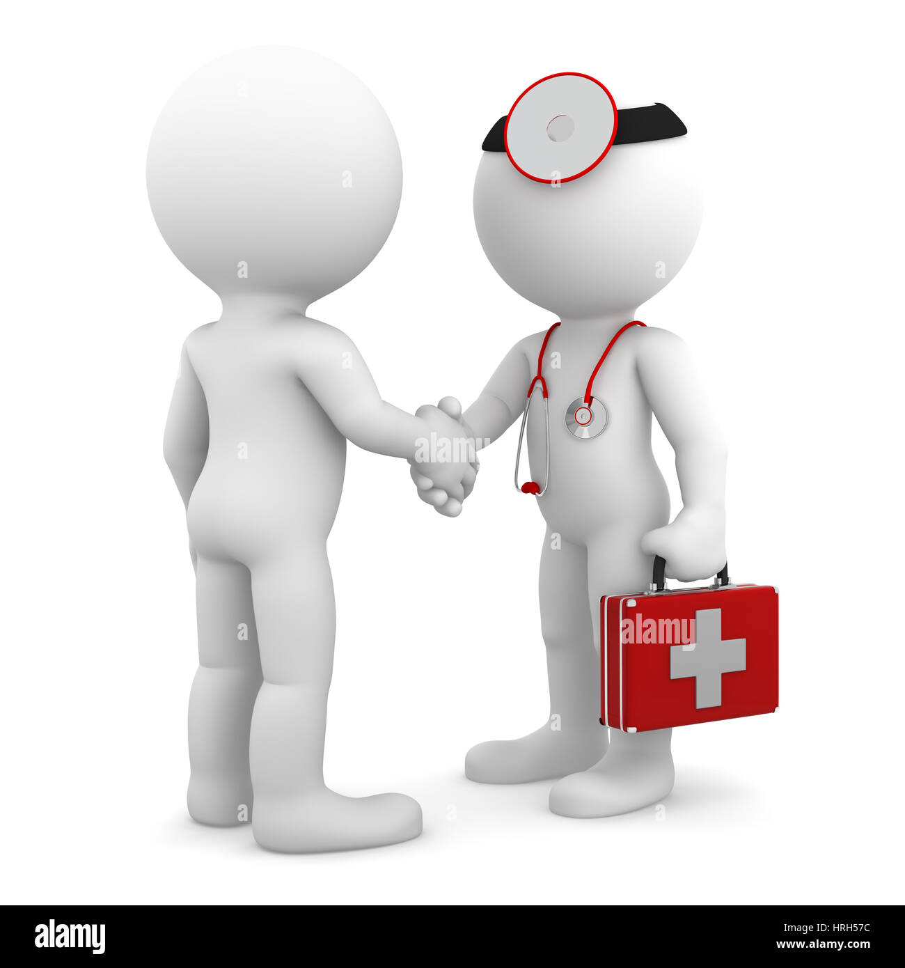 Doctor shaking hand with patient. Isolated Stock Photo - Alamy