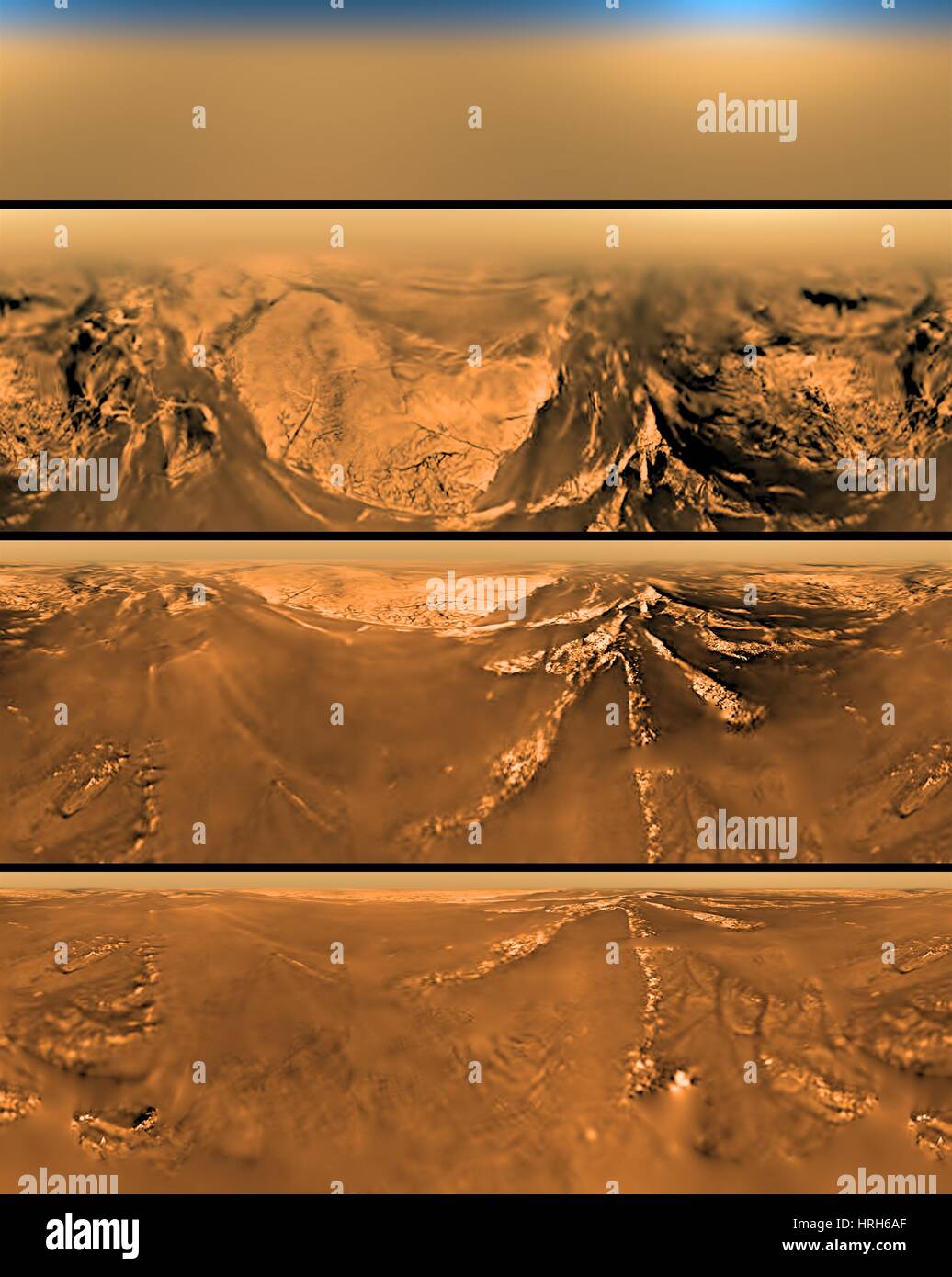 Huygen Probe's View of Titan Stock Photo - Alamy