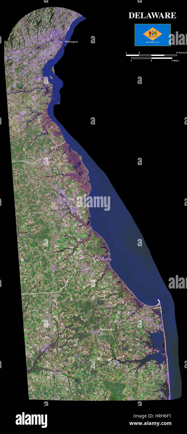 Delaware map hi-res stock photography and images - Alamy
