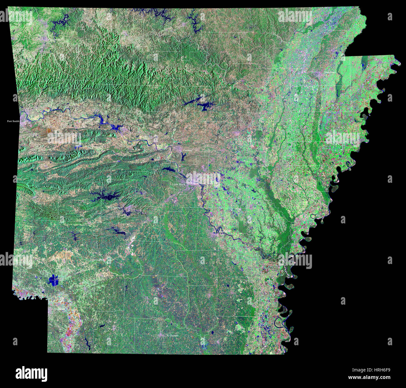 Arkansas map hi-res stock photography and images - Alamy