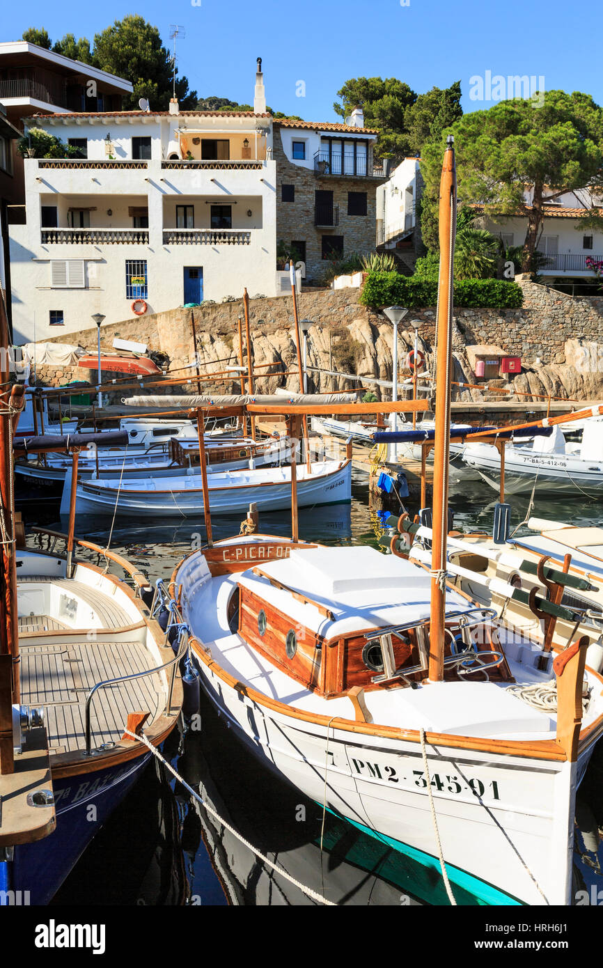Fornells harbour, Costa Brava, Spain Stock Photo - Alamy