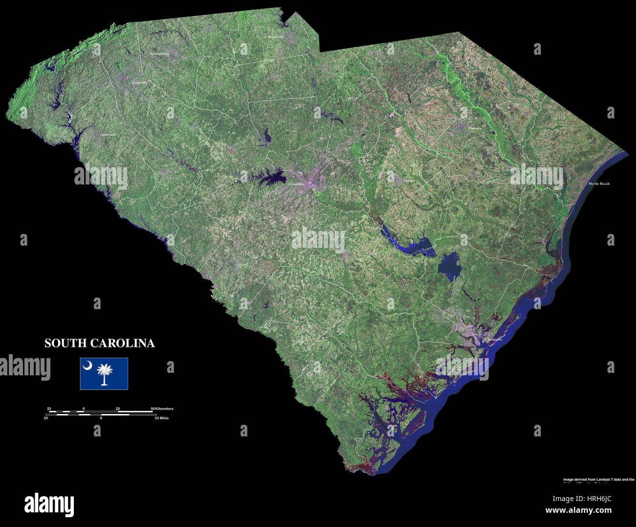 South carolina map High Resolution Stock Photography and Images - Alamy