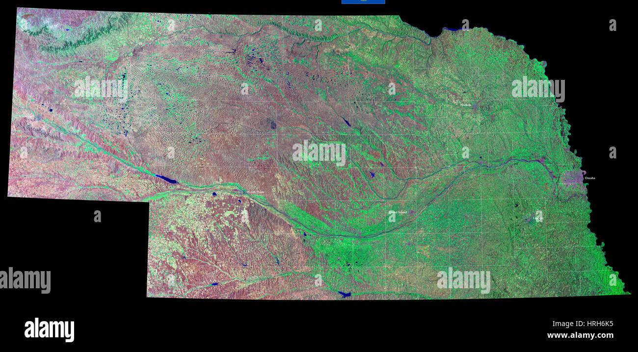 Nebraska map hi-res stock photography and images - Alamy
