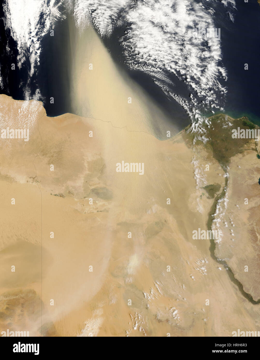 Dust Plume Off Coast of Egypt Stock Photo - Alamy
