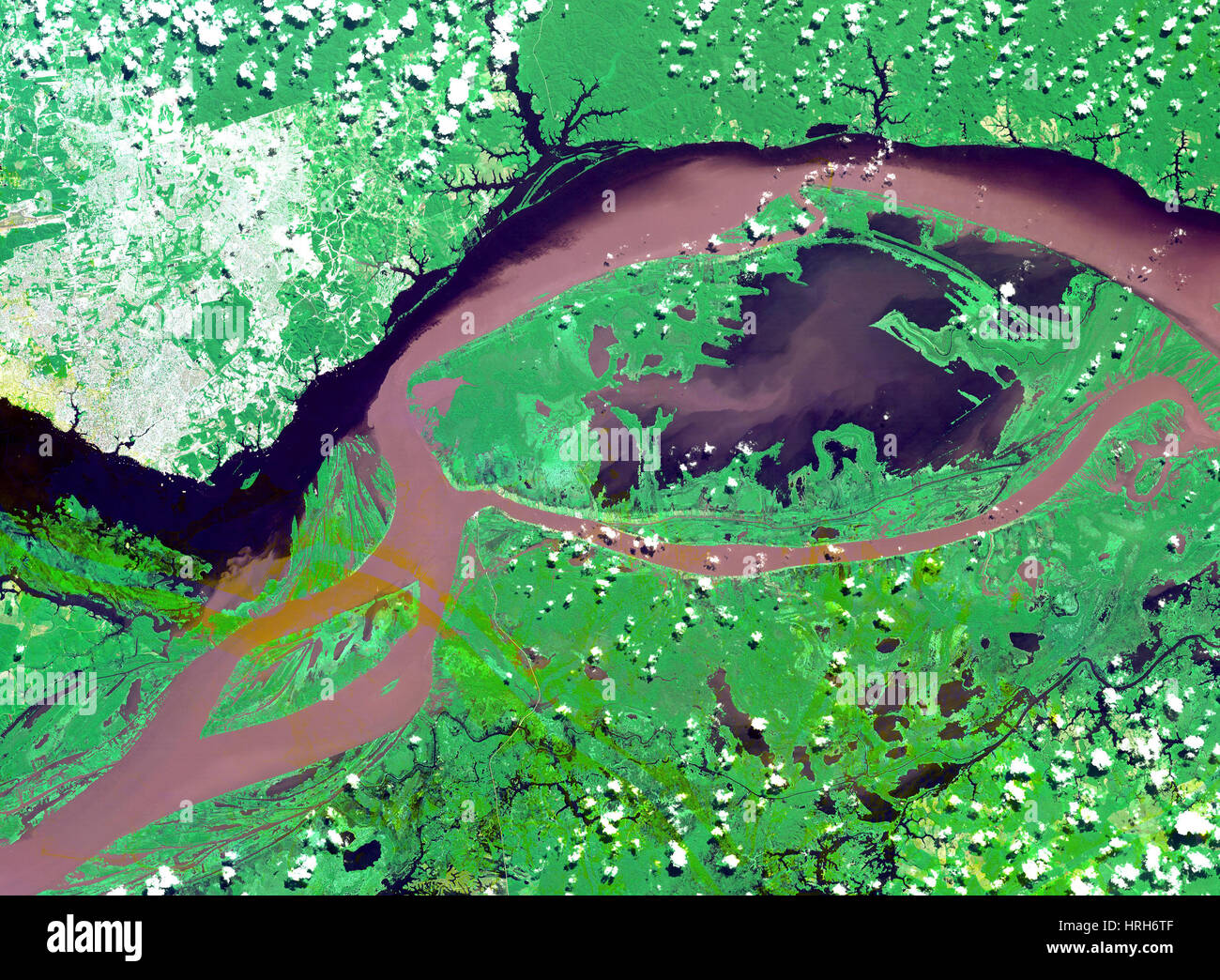 Amazon satellite image hi-res stock photography and images - Alamy