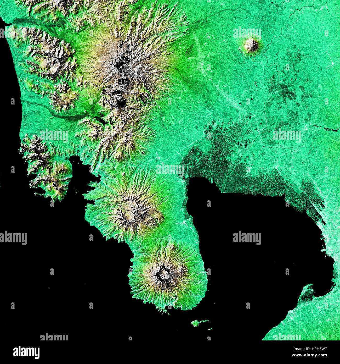 Mt pinatubo volcano satellite image hi-res stock photography and images ...