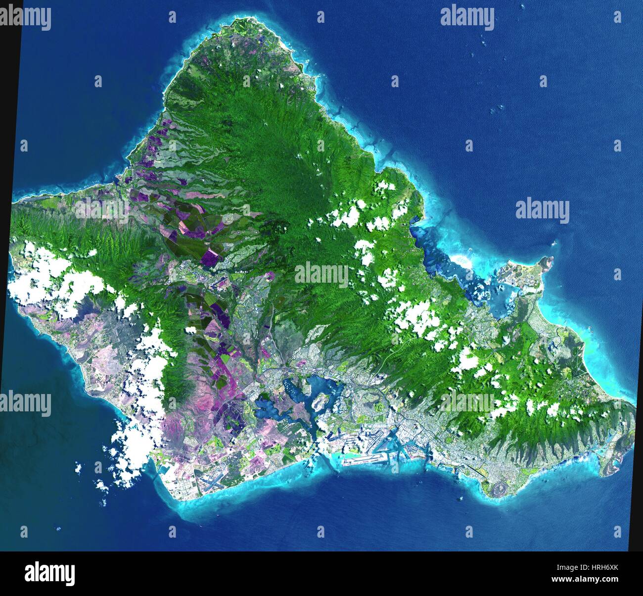Hawaii, satellite image hi-res stock photography and images - Alamy