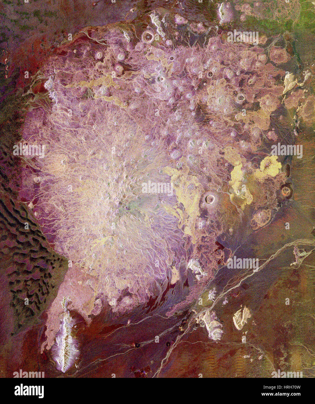 Pinacate Volcanic Field, SIR-C/X-SAR Image Stock Photo - Alamy