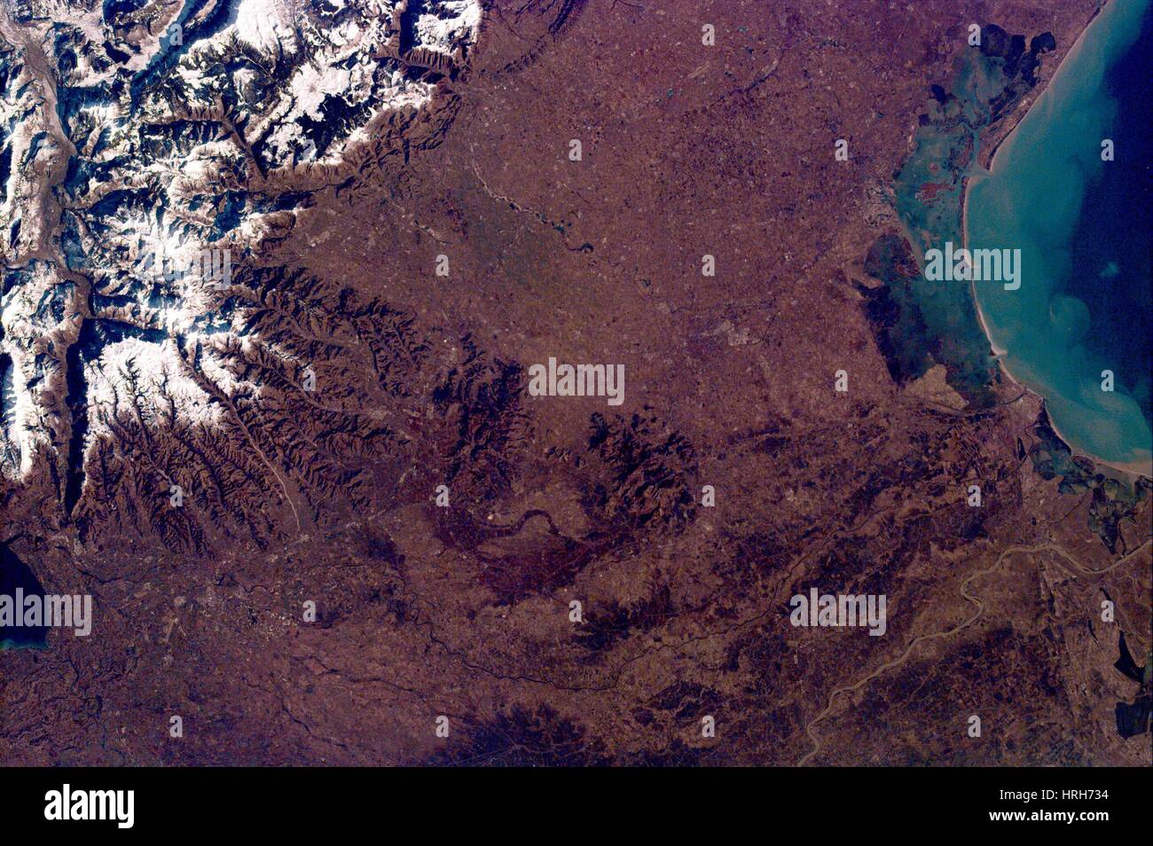 Satellite image of the alps hi-res stock photography and images - Alamy
