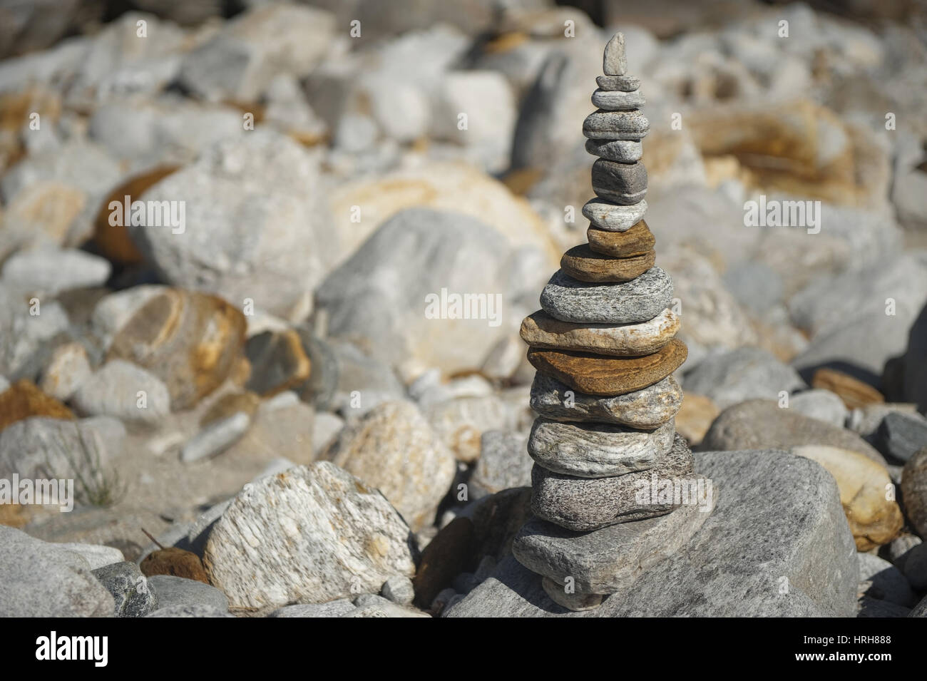 Steinpyramide - stone pyramid Stock Photo - Alamy