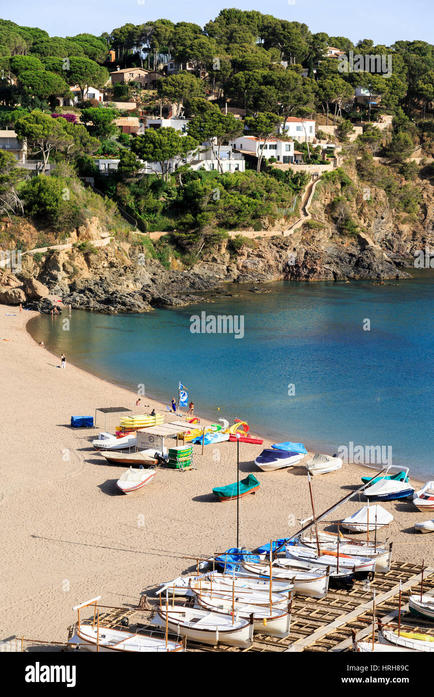 Beach at Sa Riera, Costa Brava, Spain Stock Photo - Alamy