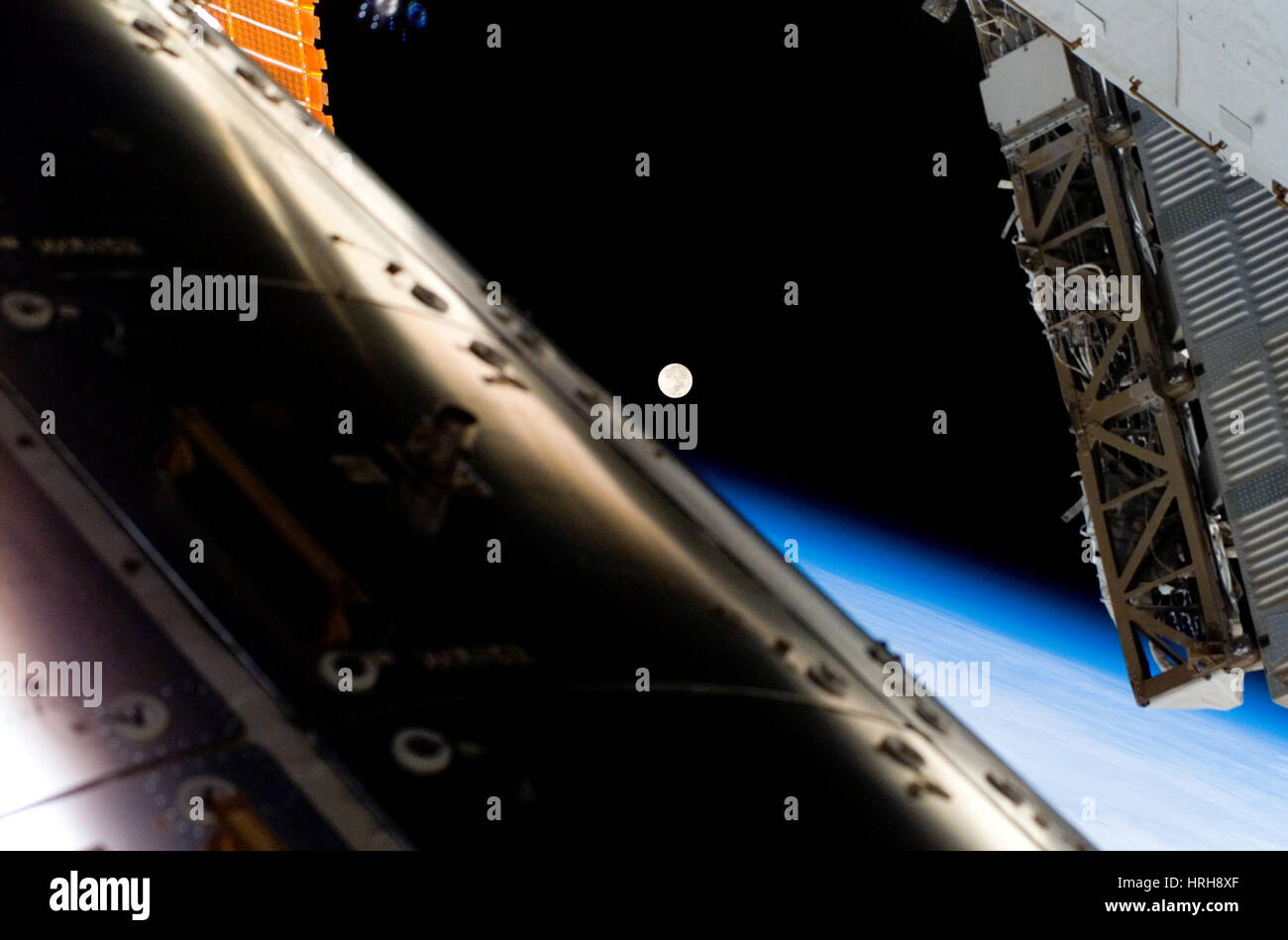 Full moon as seen from ISS Stock Photo - Alamy