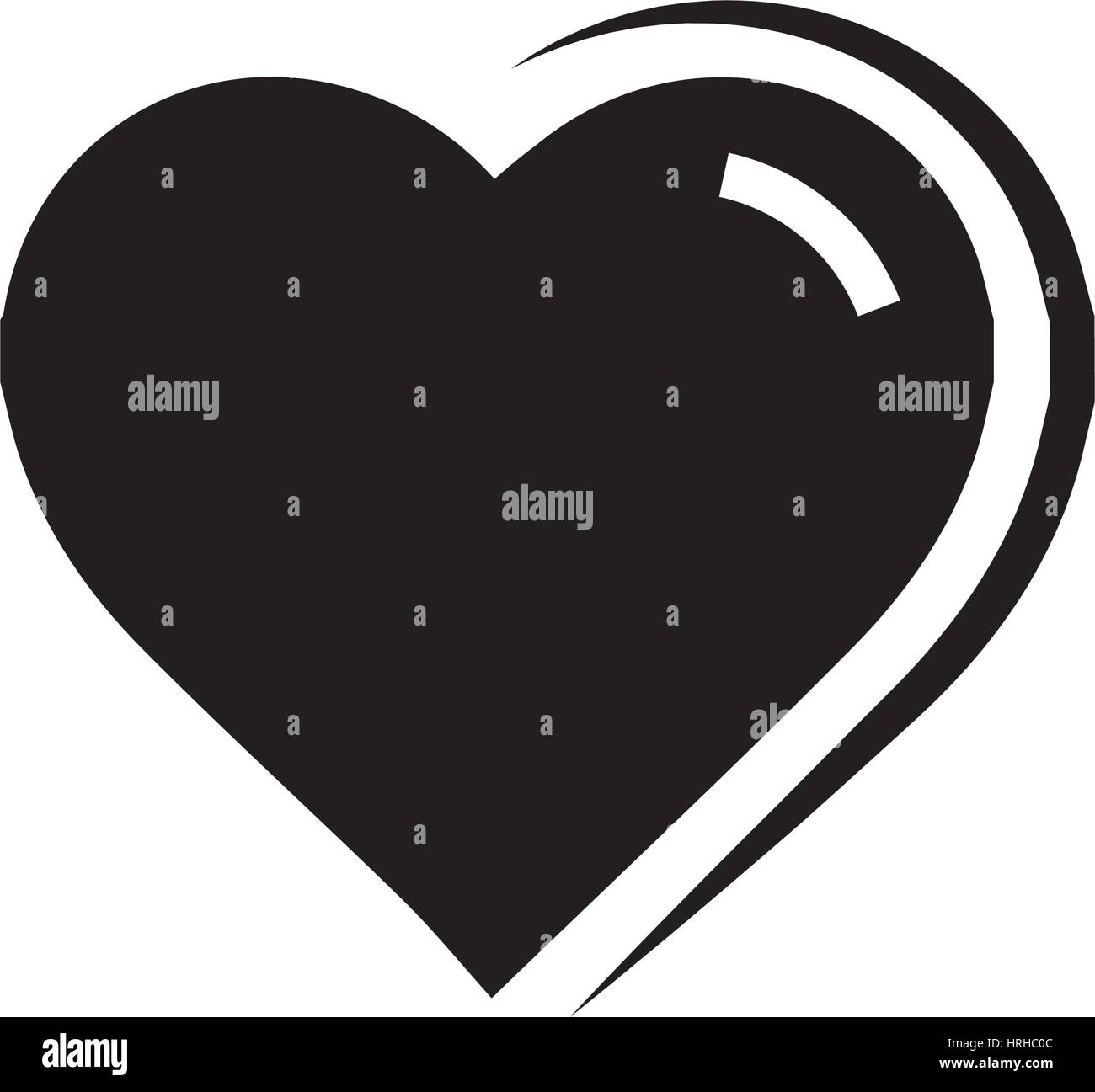 Vector Heart Icon black color Stock Vector Image & Art - Alamy