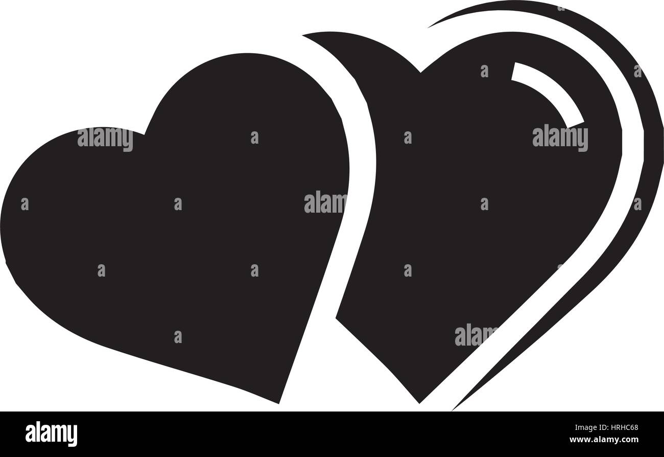 twins Vector Heart Icon black color Stock Vector Image & Art - Alamy