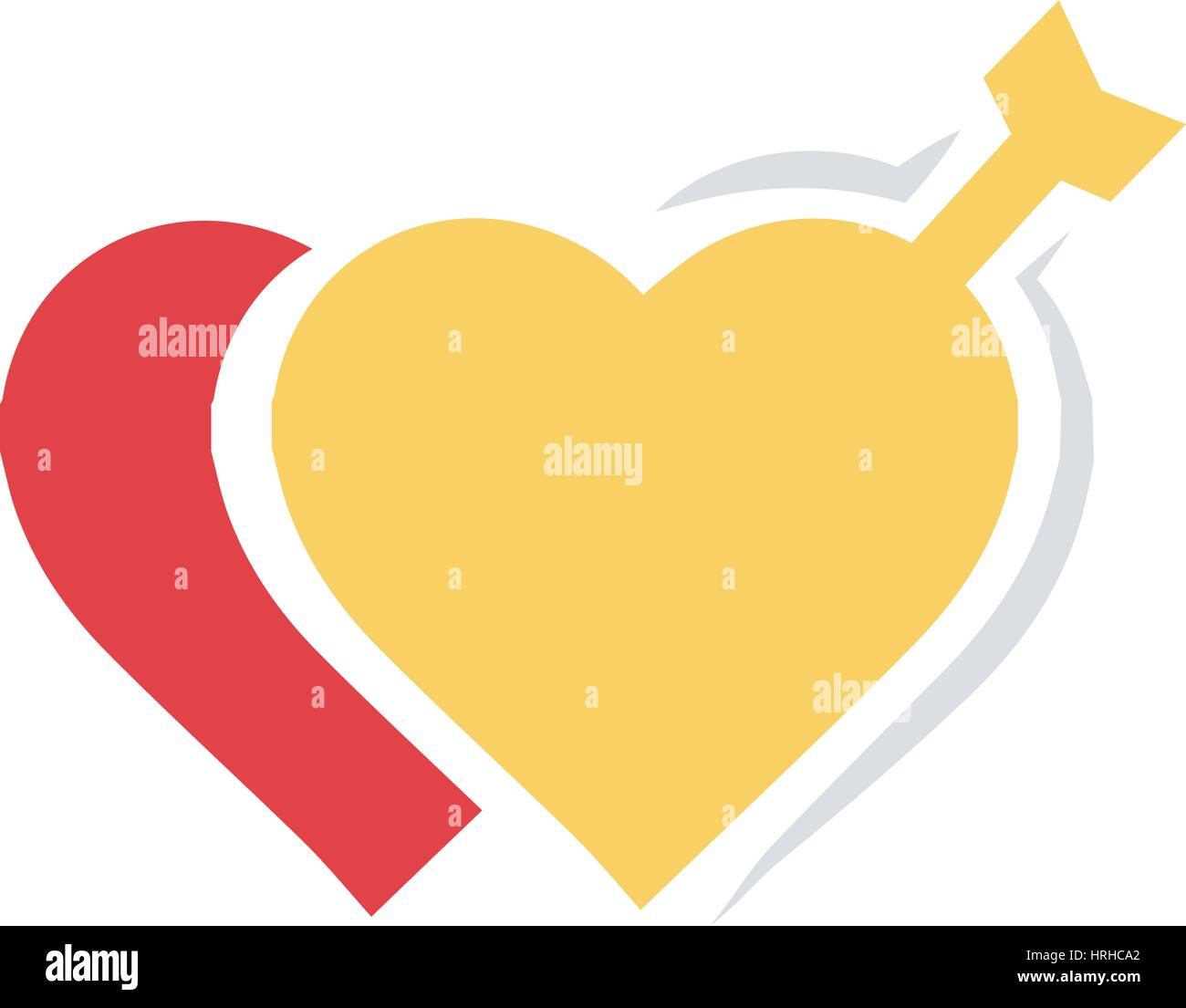 Two heart arrow hi-res stock photography and images - Alamy