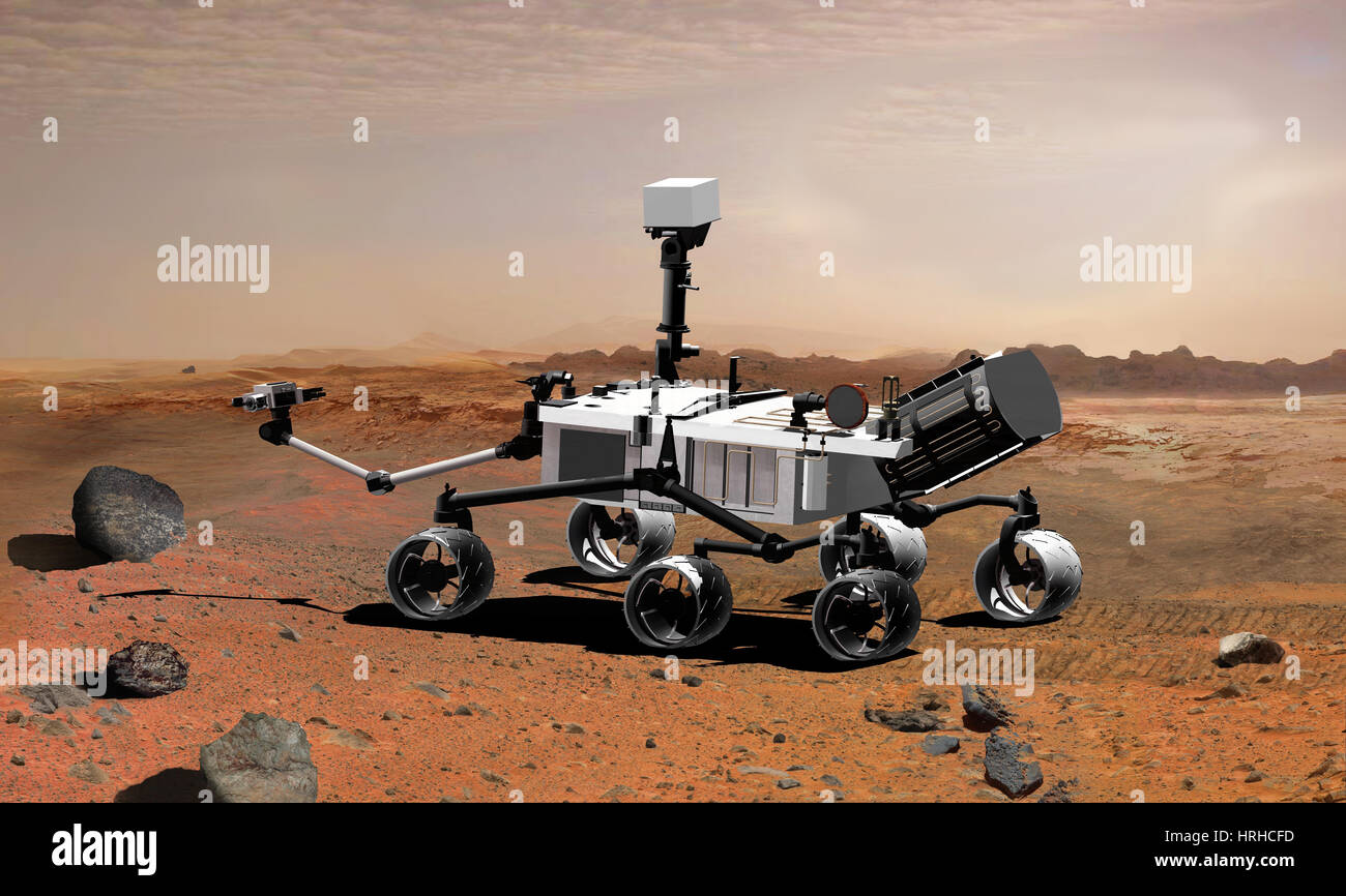 Mars Rover, Artist's Conception Stock Photo - Alamy
