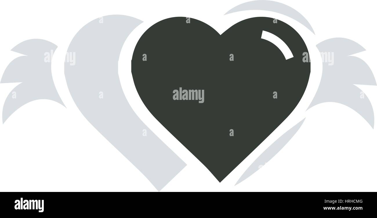 Twins Hearts with wings Stock Vector Image & Art - Alamy