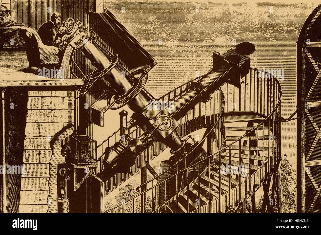 Equatorial Telescope, Paris Observatory, 1883 Stock Photo - Alamy
