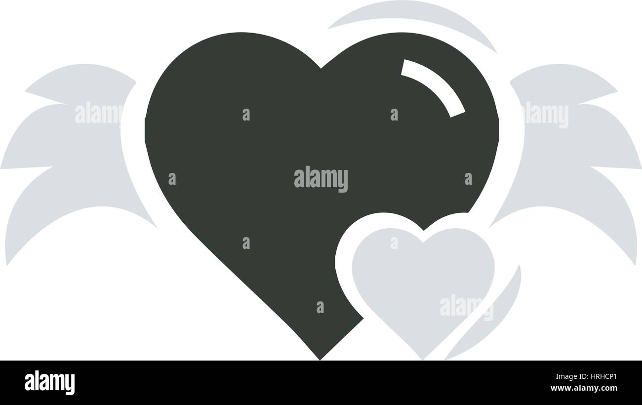 Hearts mini with wings Stock Vector Image & Art - Alamy