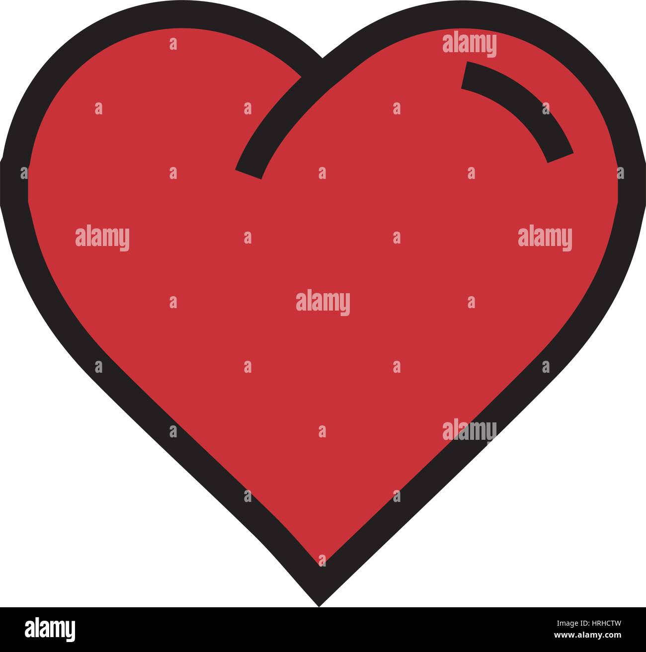 Vector Heart Icon cartoon red color Stock Vector Image & Art - Alamy