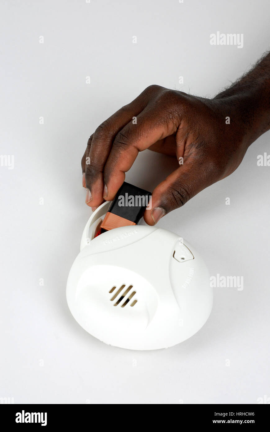 Hand and Smoke Detector Stock Photo - Alamy