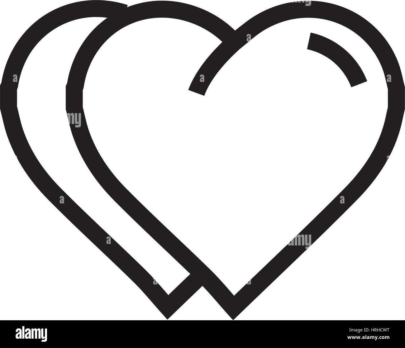Twins Heart Icon cartoon Stock Vector Image & Art - Alamy