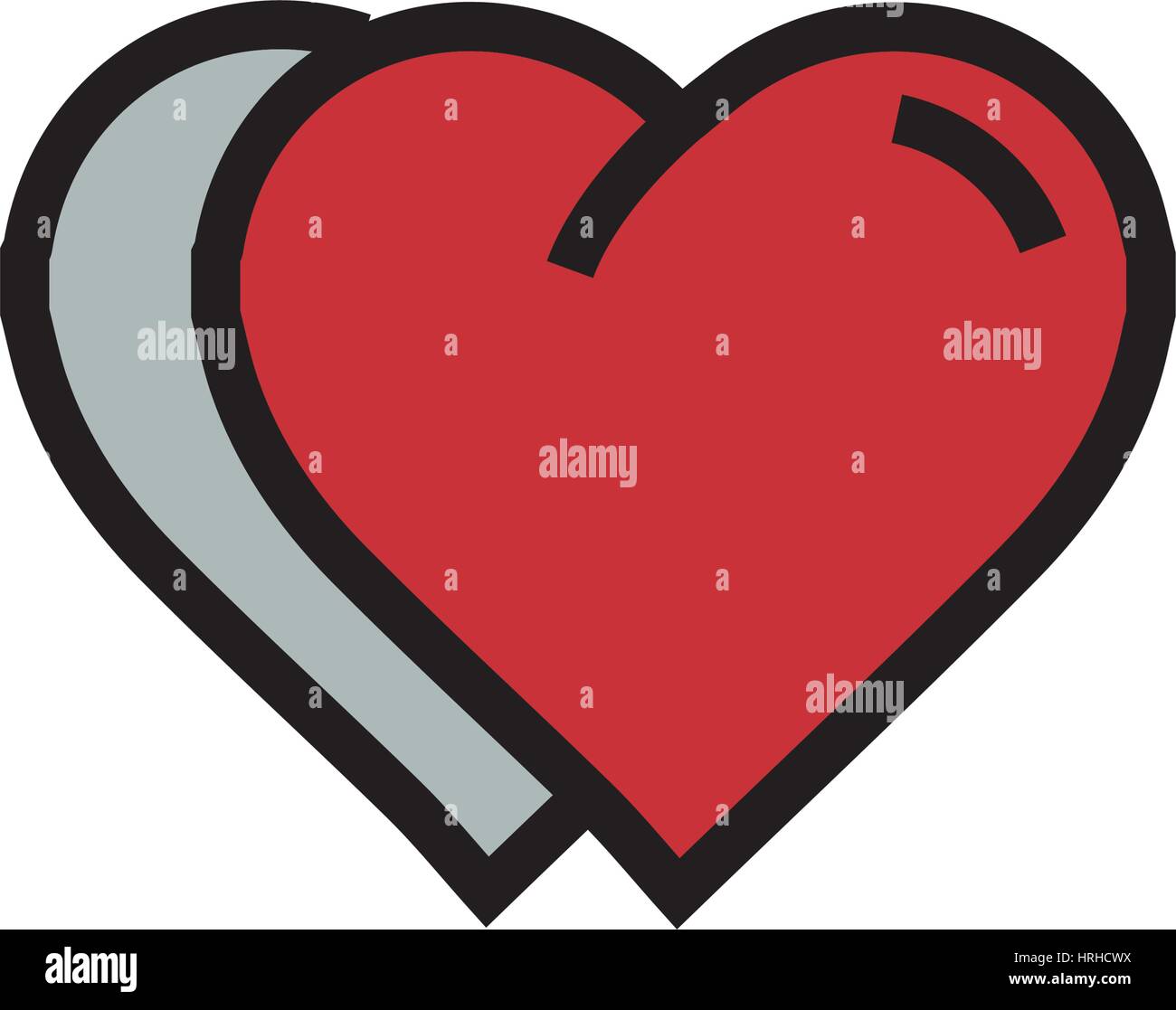 Twins Heart Icon cartoon red color Stock Vector Image & Art - Alamy