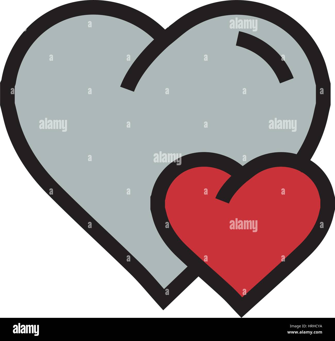 Vector Heart mini Icon cartoon red color Stock Vector Image & Art - Alamy