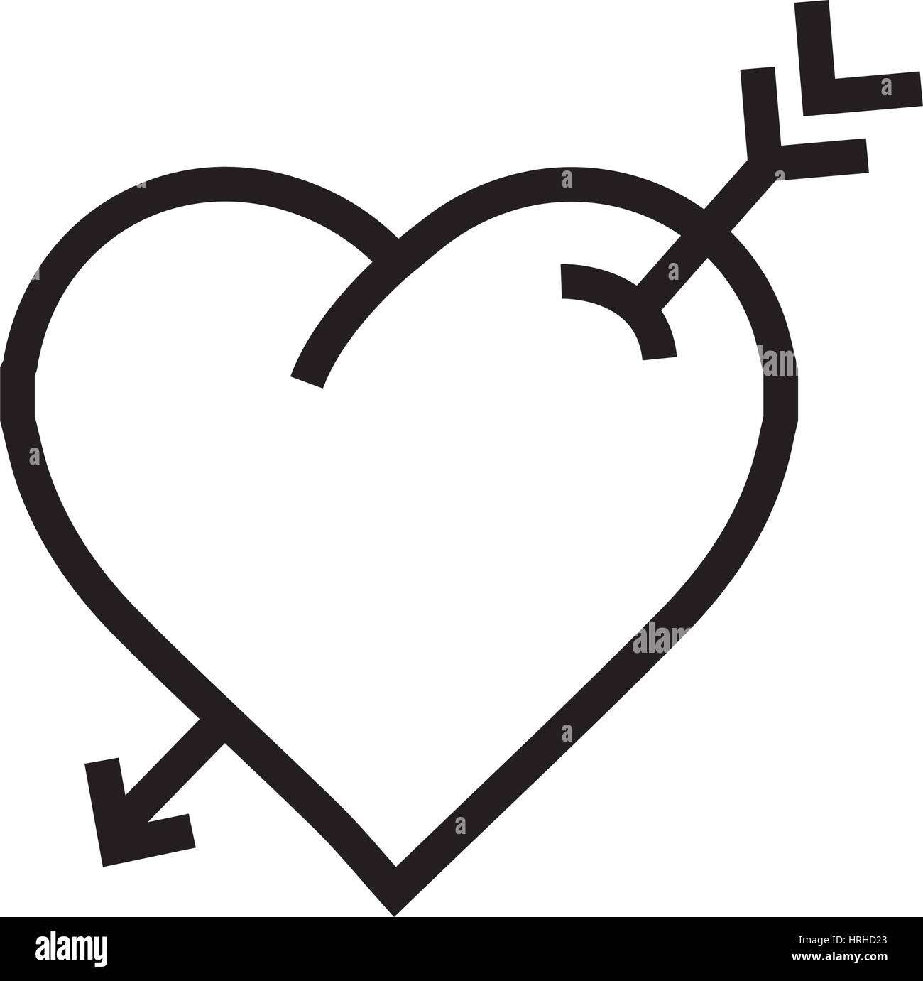 heart arrow icon Stock Vector Image & Art - Alamy