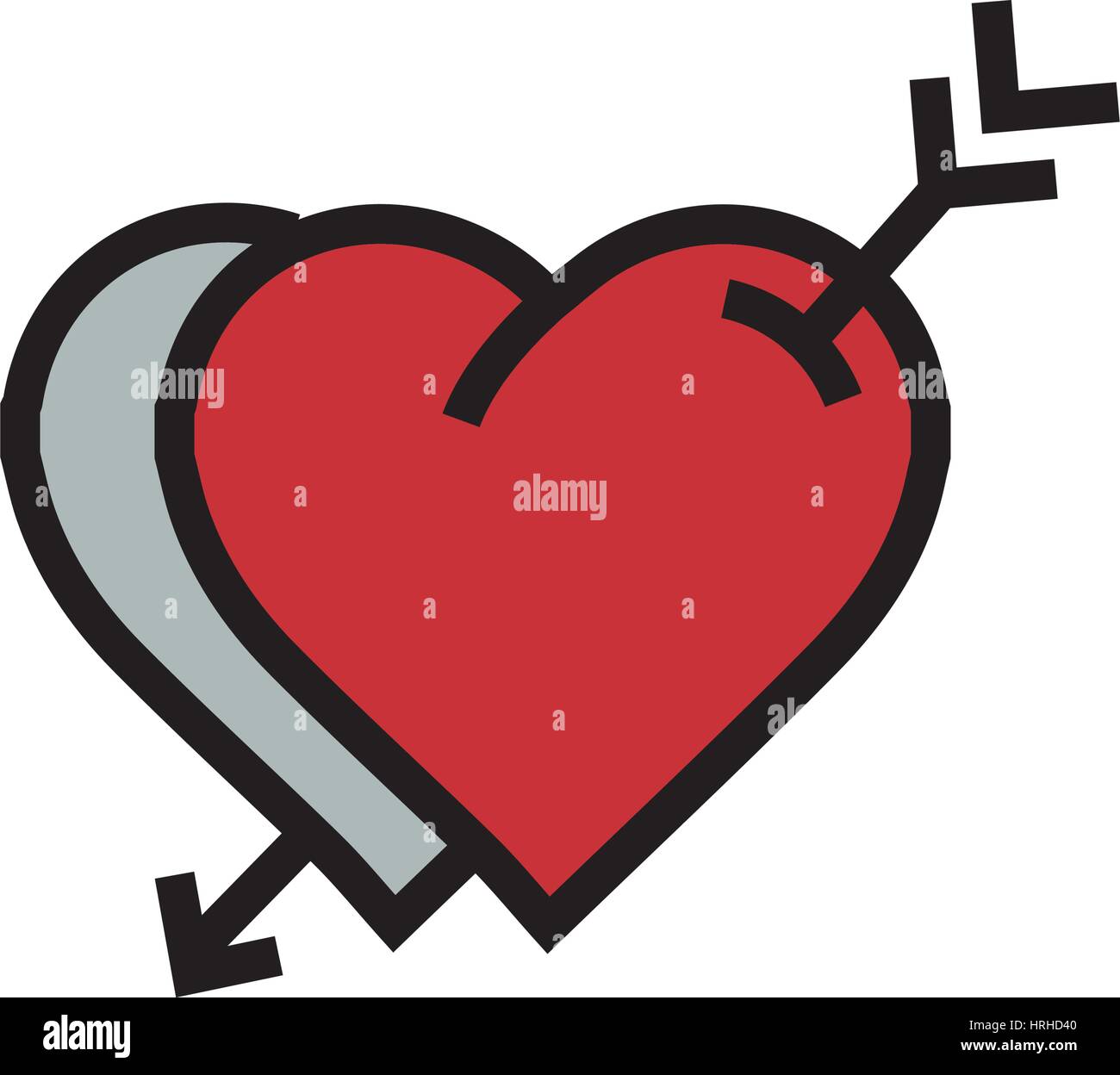 Two red arrows Stock Vector Images - Alamy