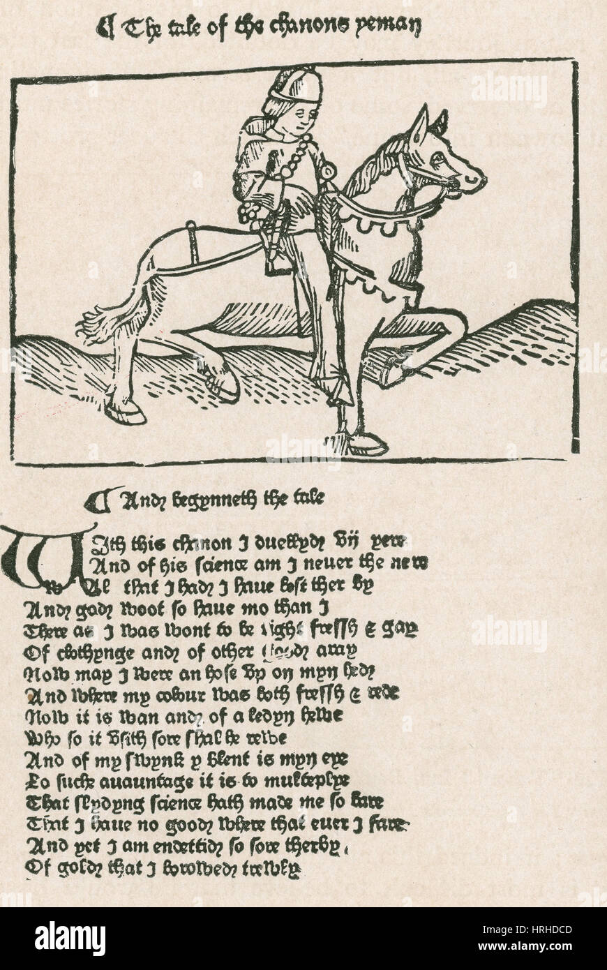 Geoffrey Chaucer's, Canterbury tales Stock Photo - Alamy