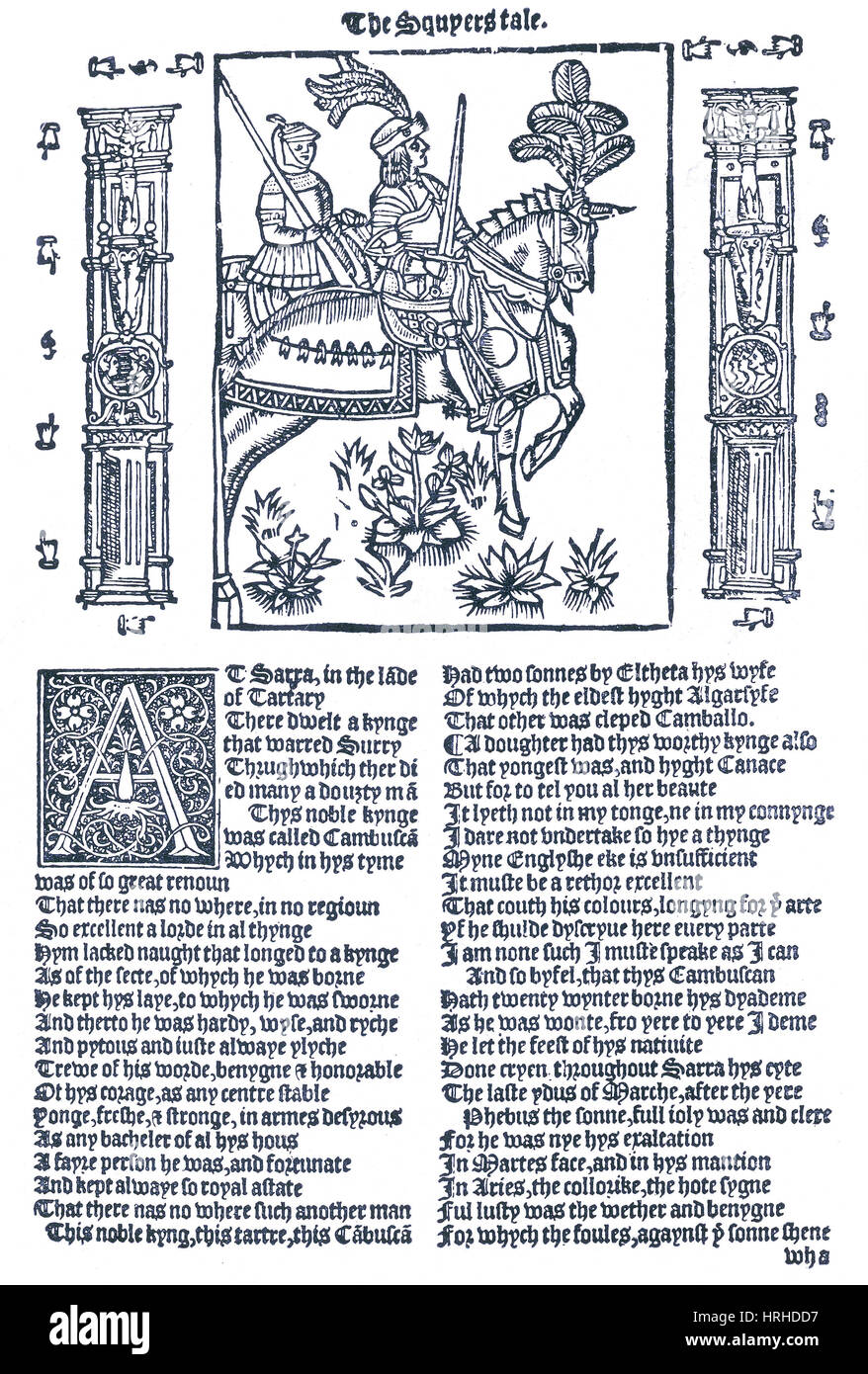 Geoffrey Chaucer's, Canterbury Tales Stock Photo - Alamy