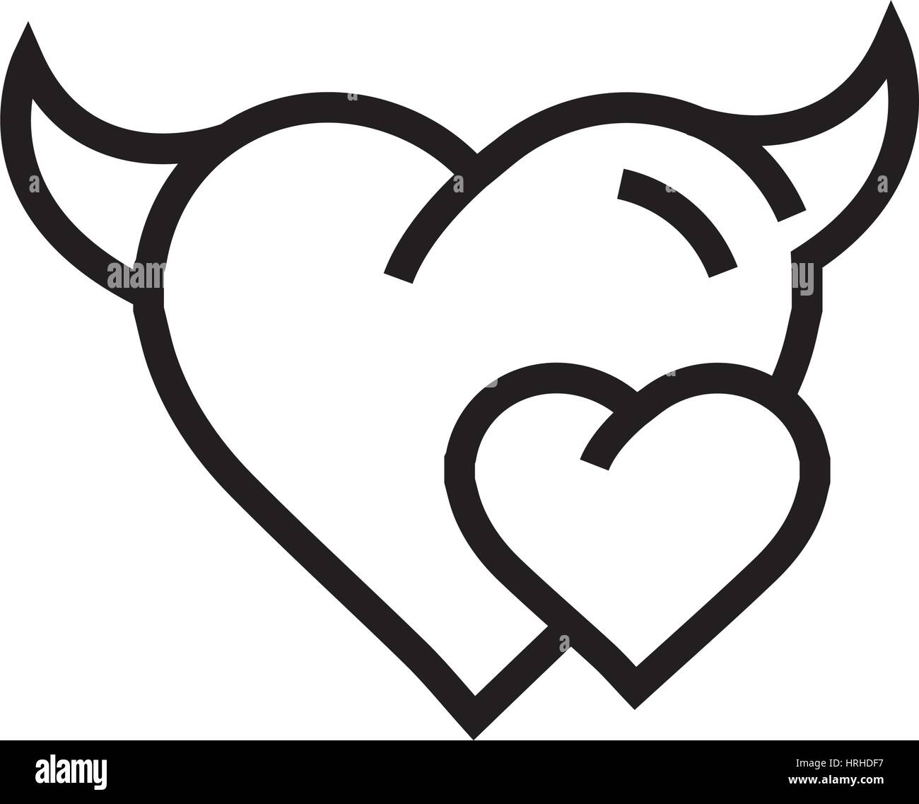 Devil mini Heart icon Stock Vector Image & Art - Alamy