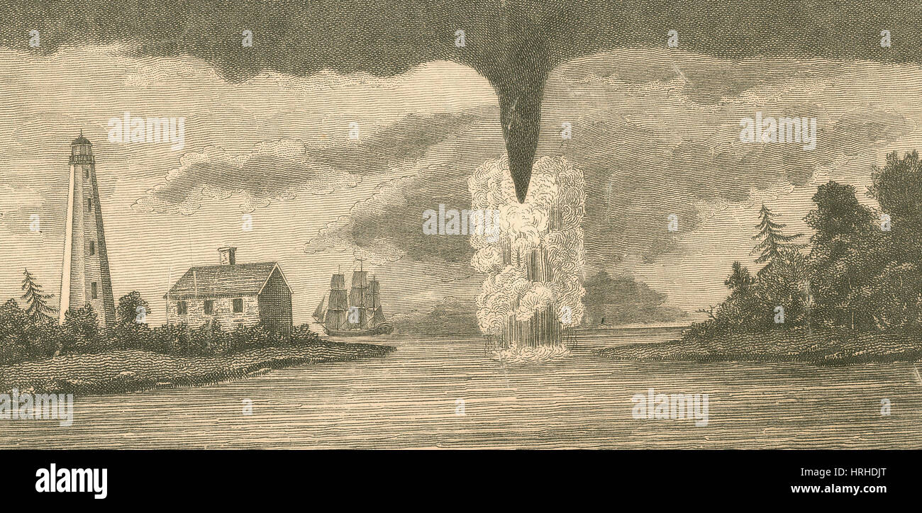 Waterspout drawing hi-res stock photography and images - Alamy