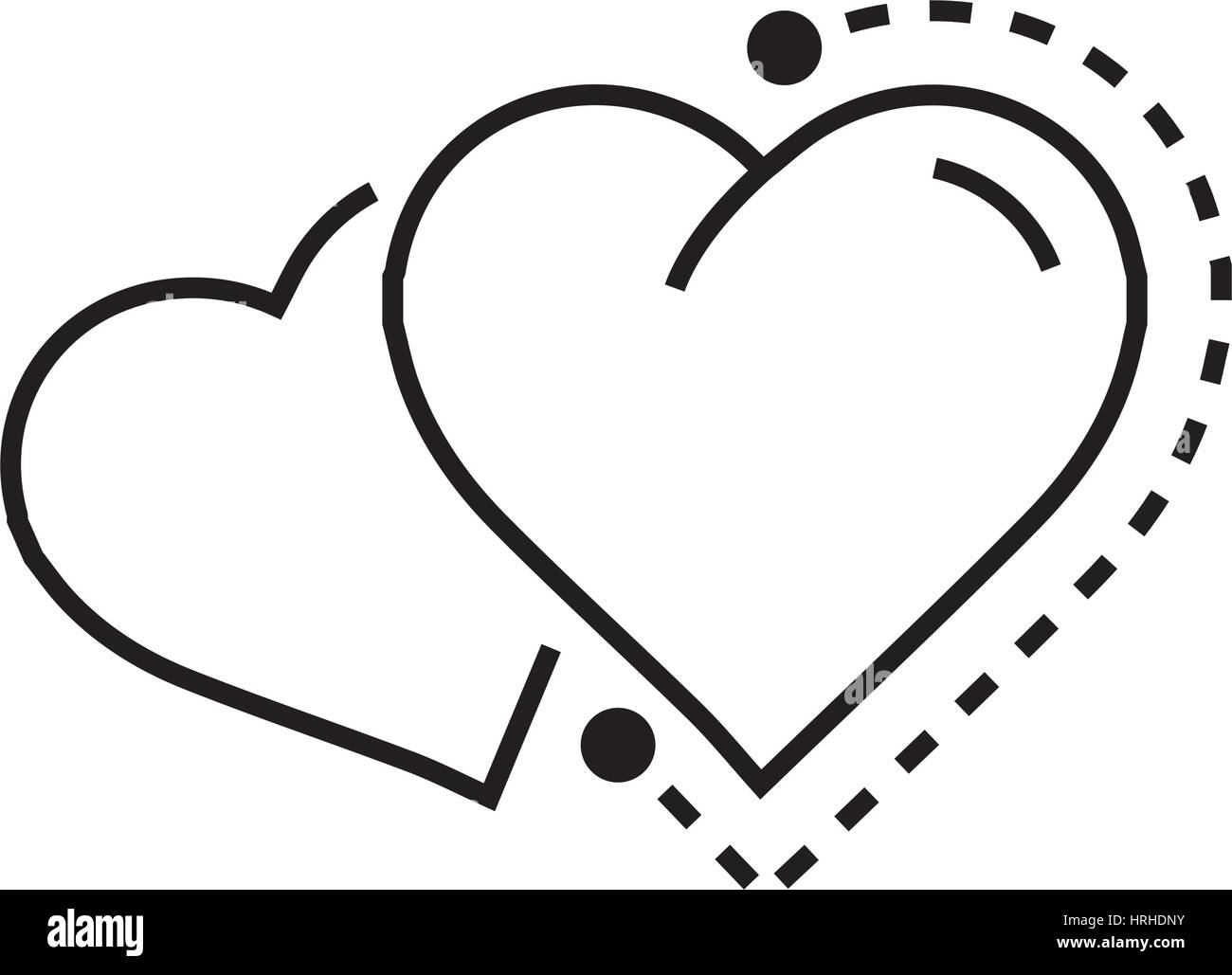 Twins Heart Icon dots style Stock Vector Image & Art - Alamy