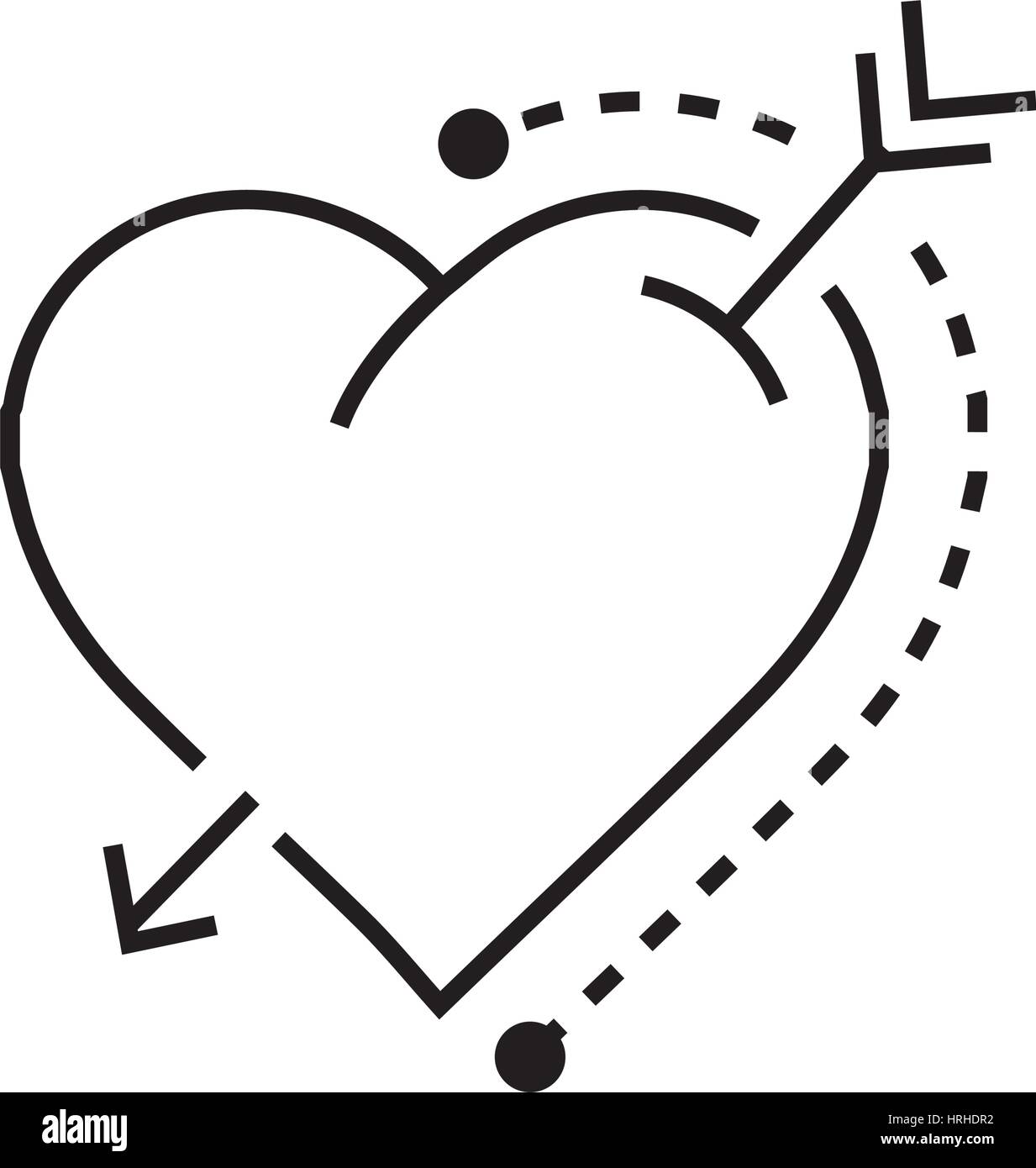 heart and arrow Stock Vector Image & Art - Alamy