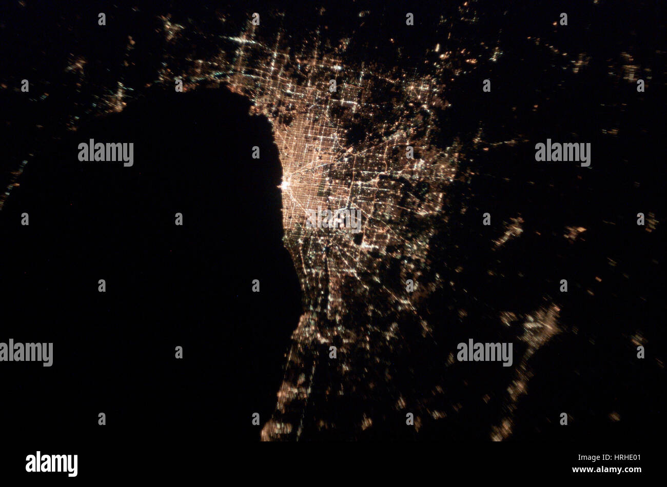 Chicago illinois satellite image High Resolution Stock Photography and ...