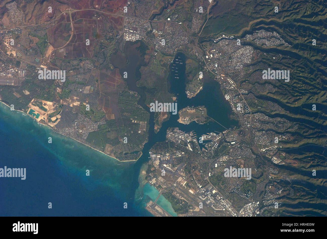 Hawaii satellite image hi-res stock photography and images - Alamy