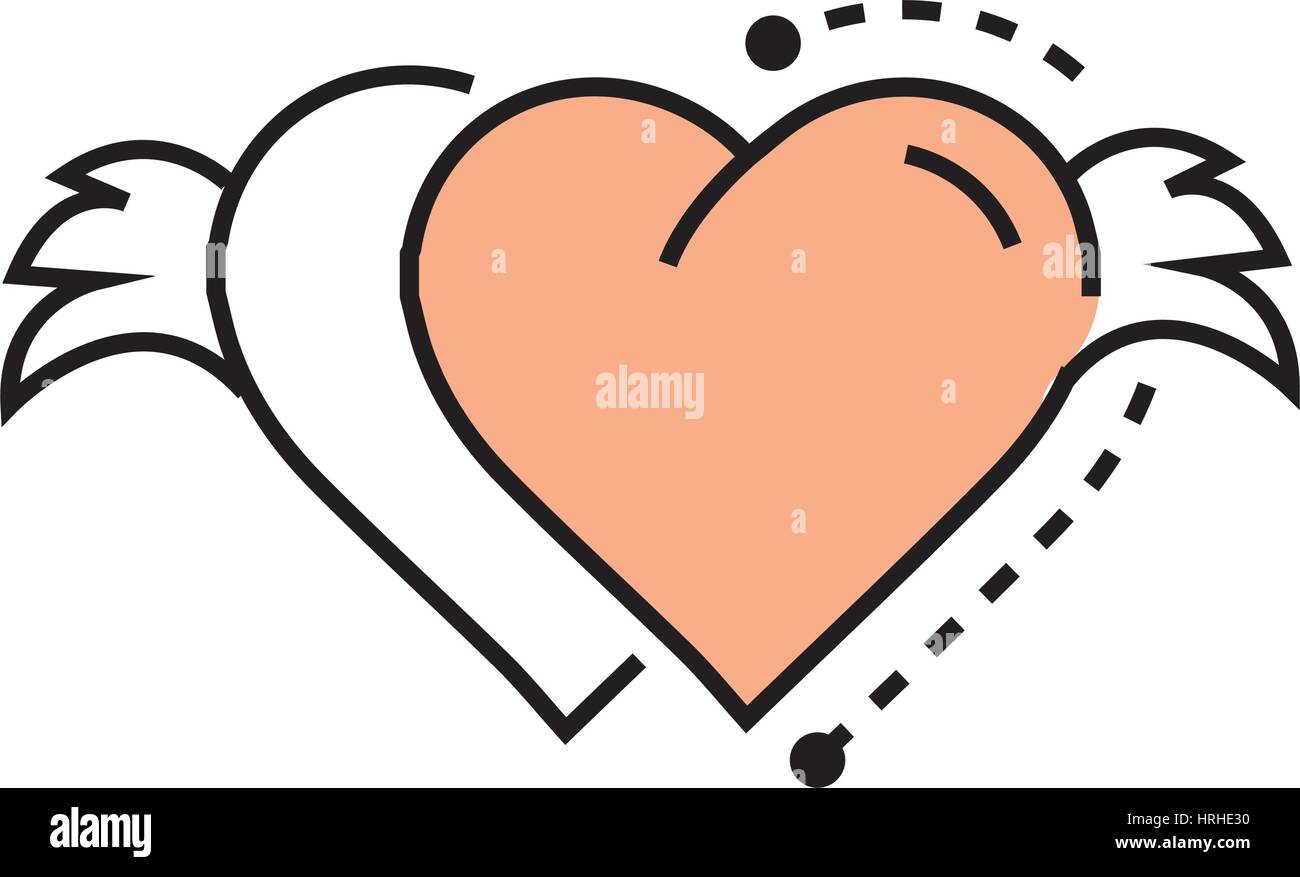 Icon twins wings line design Stock Vector Images - Alamy