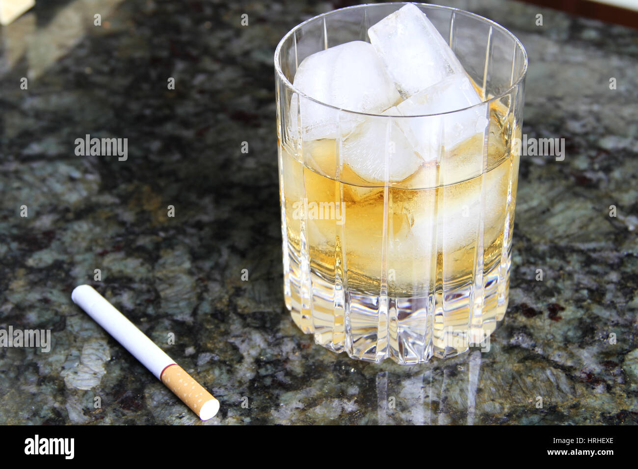 Alcohol and Cigarettes Stock Photo - Alamy