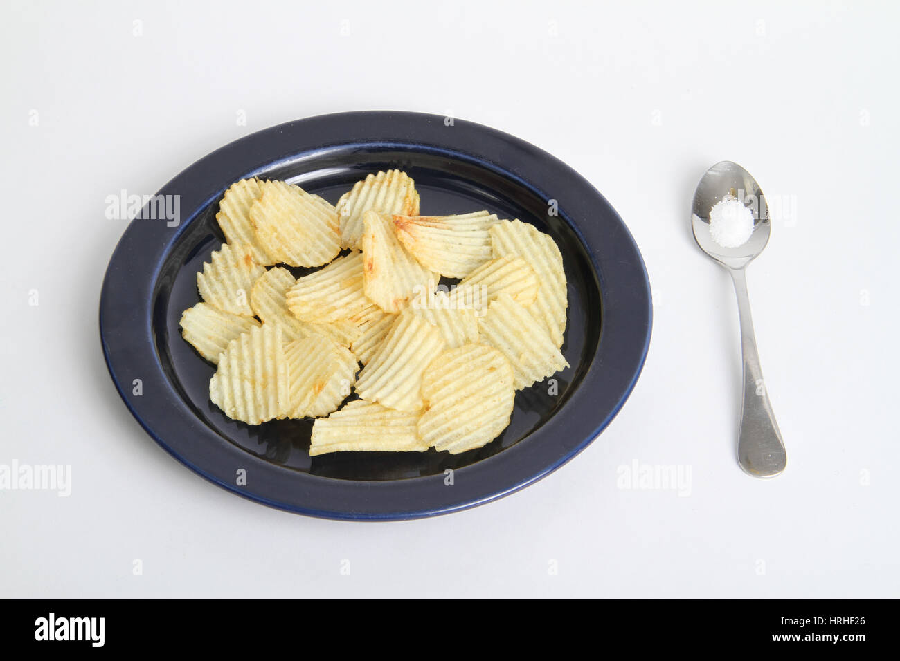 Salt in Potato Chips Stock Photo - Alamy