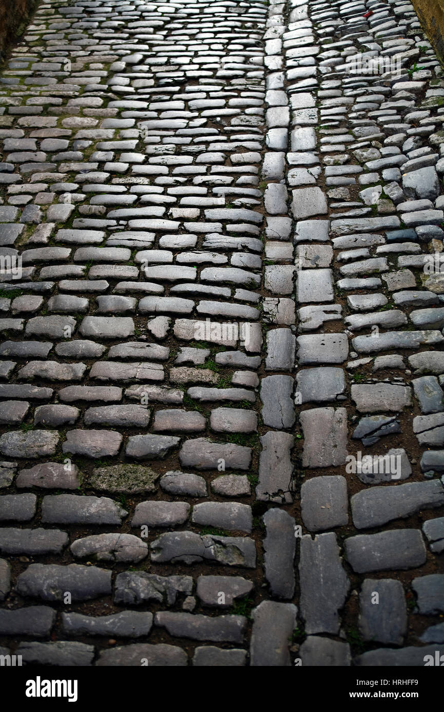 Cobblestone road, Rothenburg ob der Tauber, Germany Stock Photo - Alamy